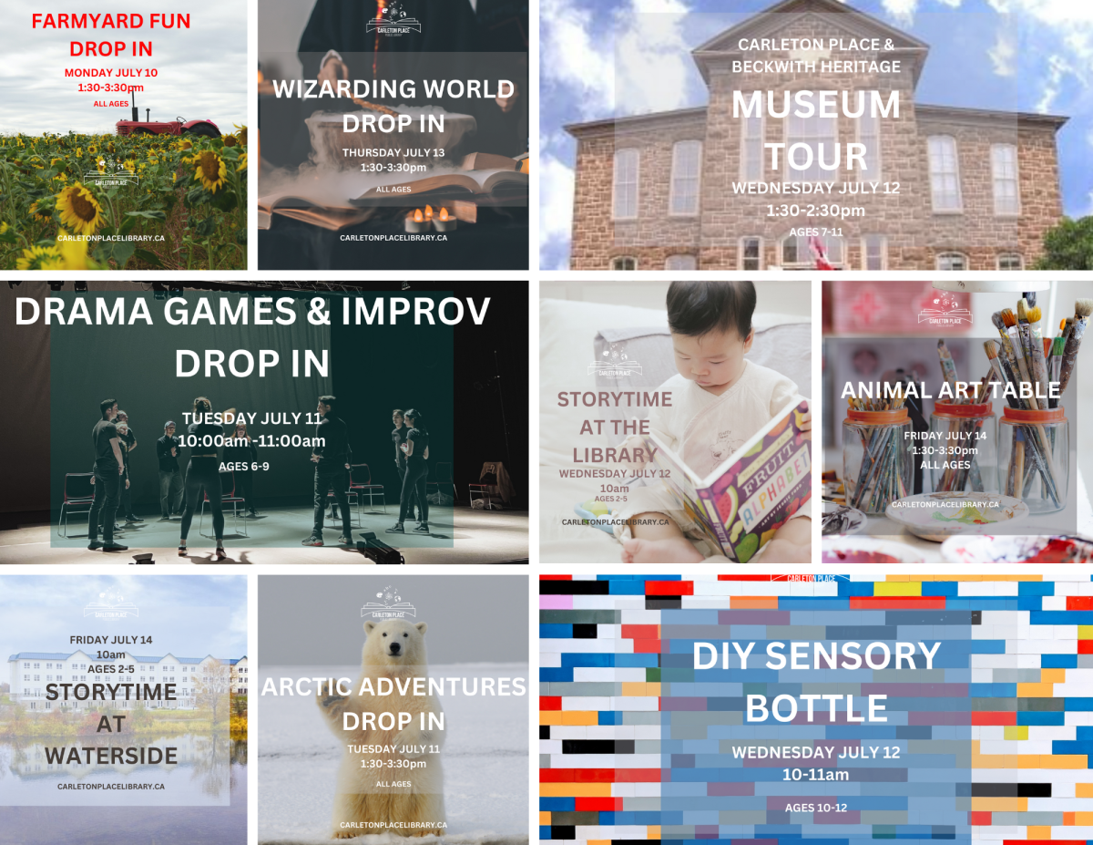 Weekly Programs July 10-14, 2023 - Carleton Place Public Library