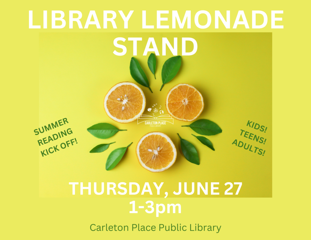 Kick-off to Summer Reading with our Library Lemonade Stand! - Carleton ...